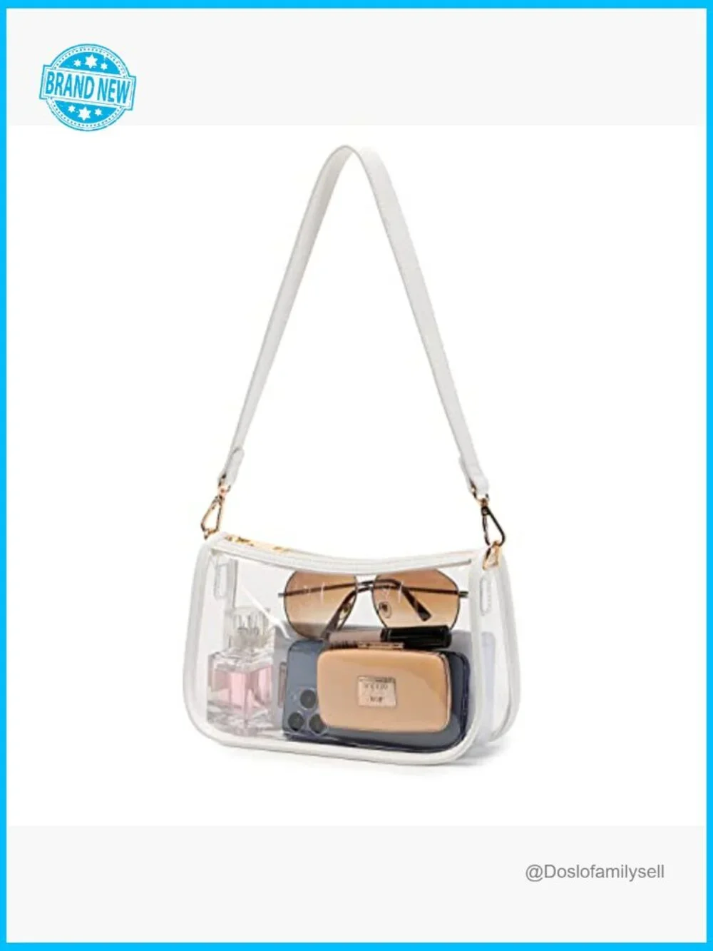 Bags | Stadium Approved Clear Tote Handbag Pvc Transparent Purse ...
